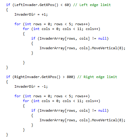 C# XNA Space Invaders issue - Stack Overflow